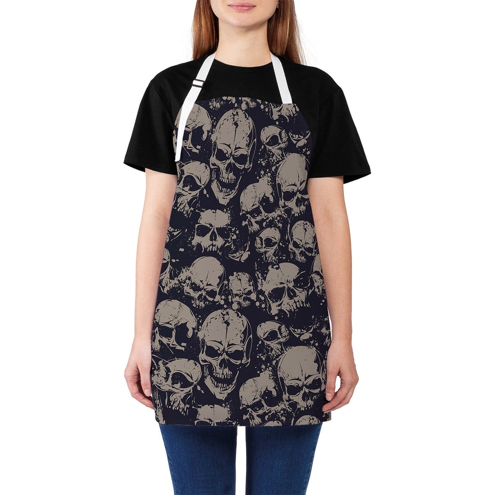 Кухонный фартук JOYARTY Гора черепов, универсальный размер для женщин и мужчин ap_36540 ...