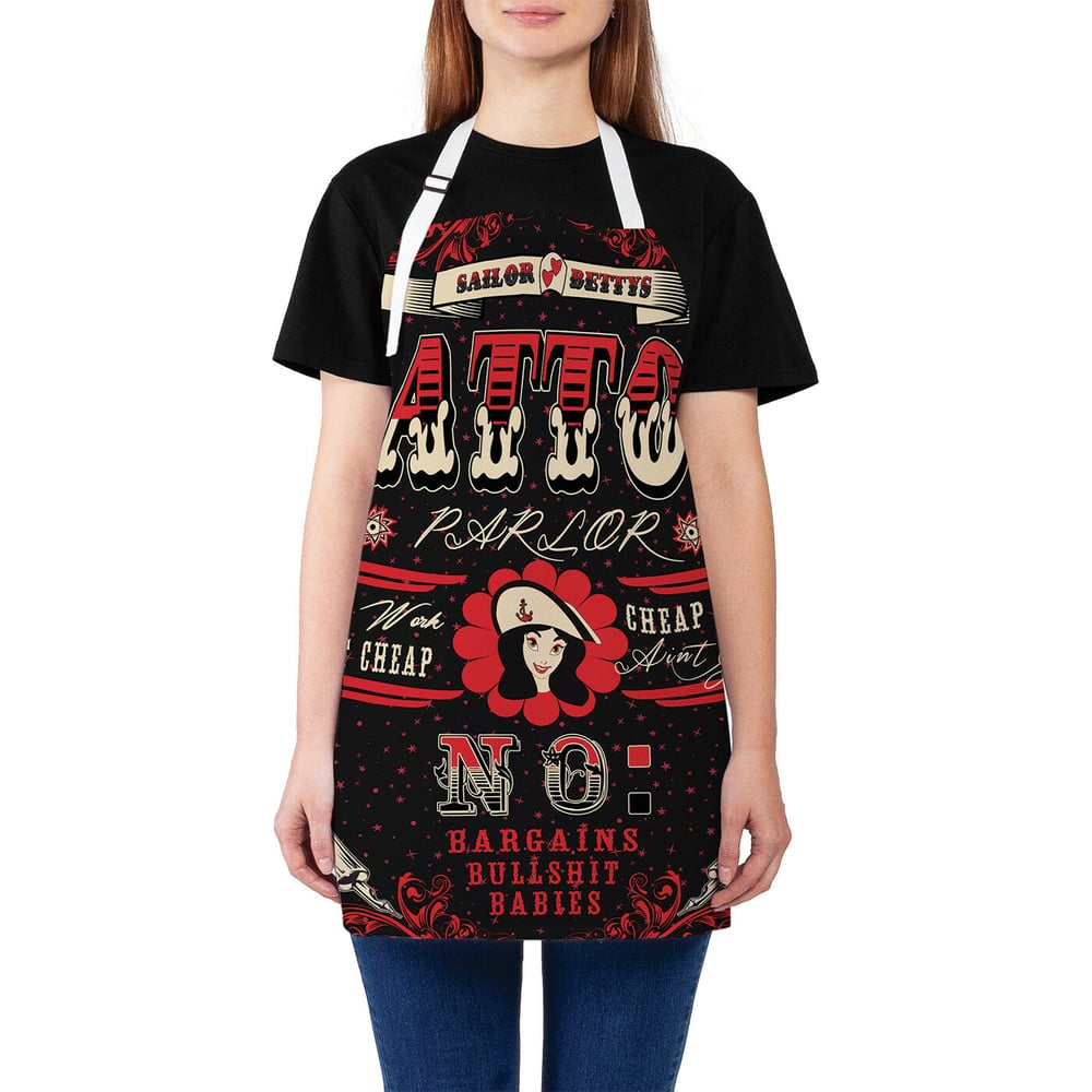 Кухонный фартук JOYARTY Тату салон, универсальный размер для женщин и мужчин ap_6909 - выгодная ...