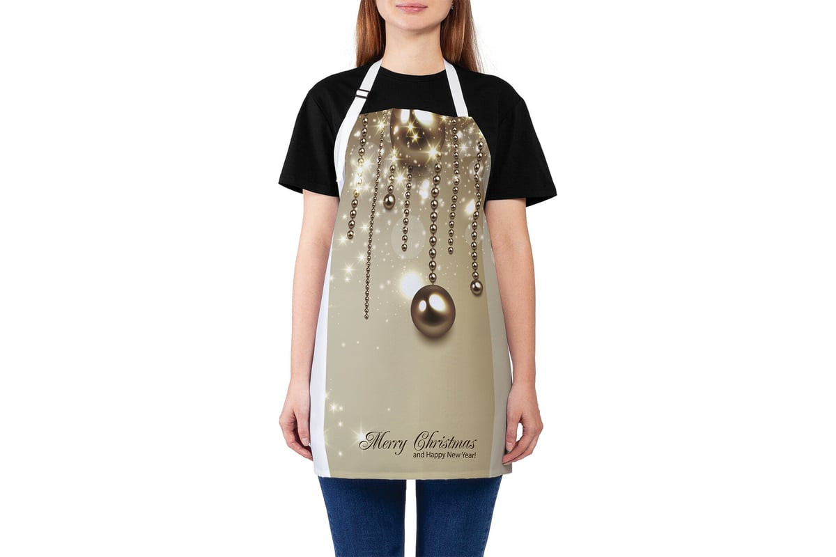 Кухонный фартук JOYARTY Новогодний блеск, универсальный размер для женщин и мужчин ap_6930 ...