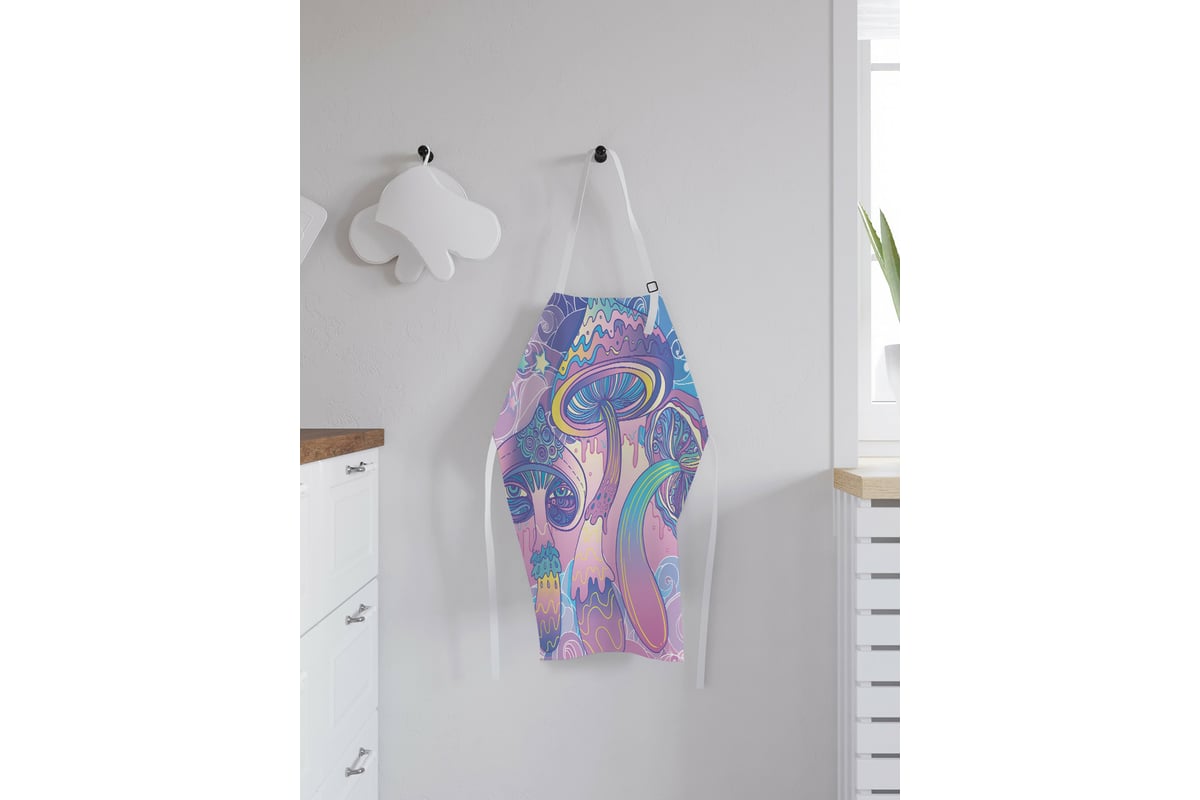 Кухонный фартук JOYARTY Волшебные грибы, универсальный размер для женщин и мужчин ap_78613 ...