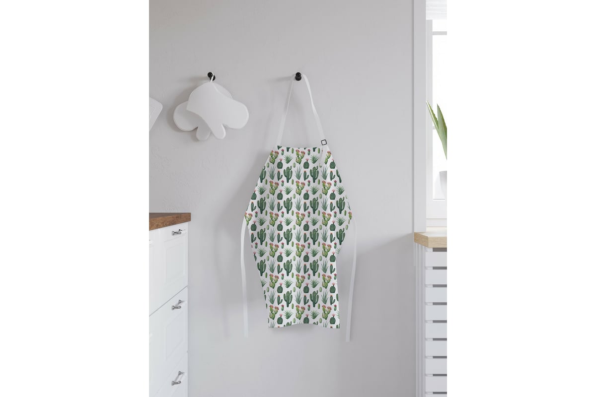 Кухонный фартук JOYARTY Маленькие кактусы, универсальный размер для женщин и мужчин ap_122816 ...