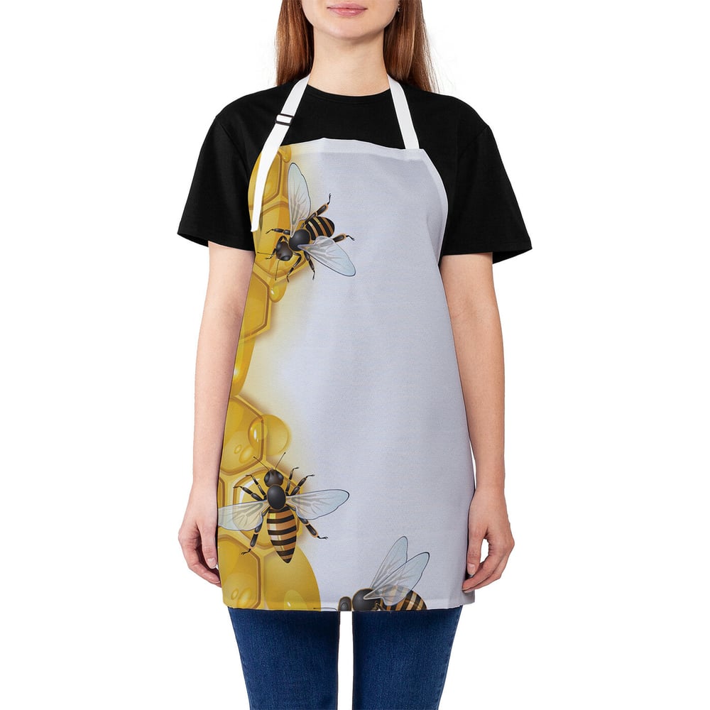 Кухонный фартук JOYARTY Пчелы и соты, универсальный размер для женщин и мужчин ap_84732 ...