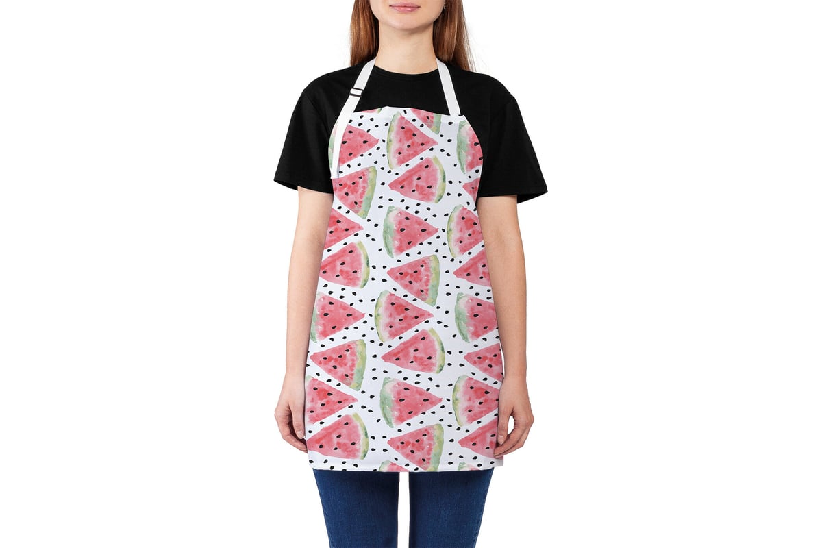 Кухонный фартук JOYARTY Свежесть арбуза, универсальный размер для женщин и мужчин ap_50086 ...