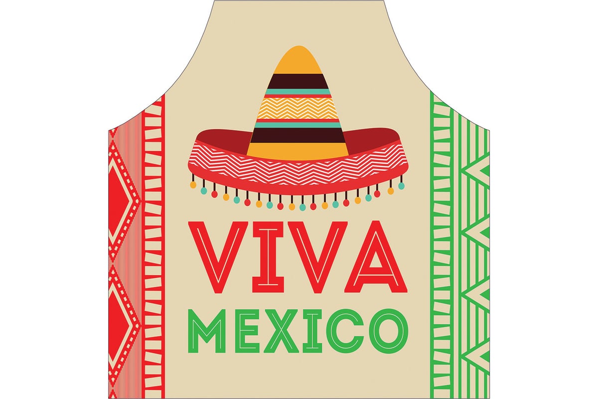 Кухонный фартук JOYARTY Вива мексика, универсальный размер для женщин и мужчин ap_6547 ...