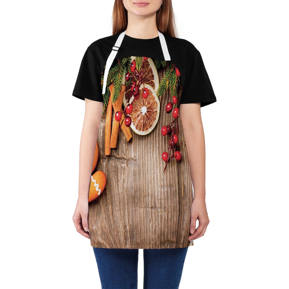 Кухонный фартук JOYARTY Коричный человечек, универсальный размер для женщин и мужчин ap_38354 ...