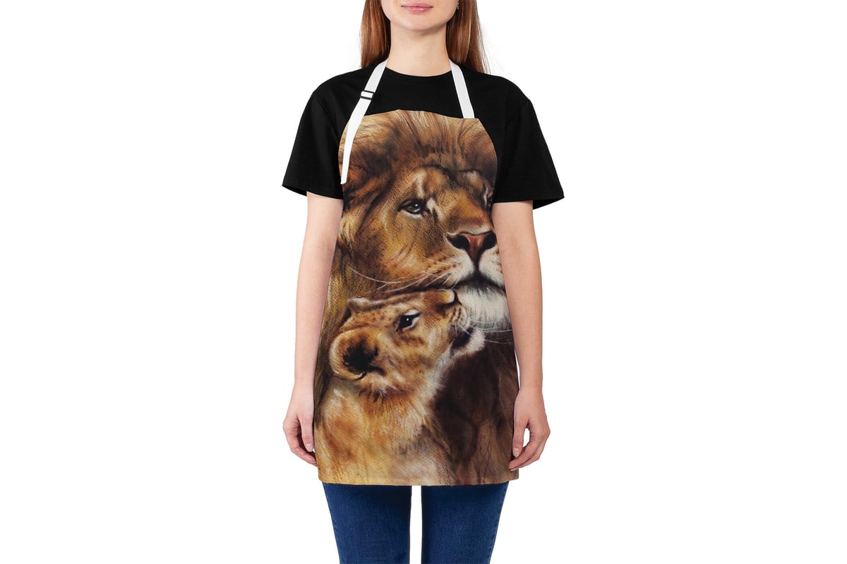 Кухонный фартук JOYARTY Львиный наследник, универсальный размер для женщин и мужчин ap_12708 ...