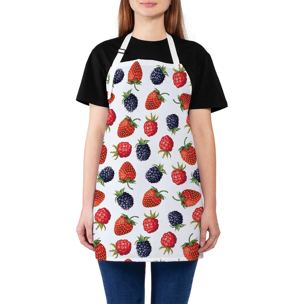 Кухонный фартук JOYARTY Полезные ягоды, универсальный размер для женщин и мужчин ap_17961 ...