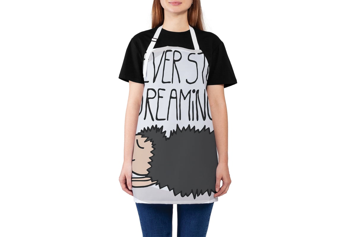 Кухонный фартук JOYARTY Ежик тоже мечтает, универсальный размер для женщин и мужчин ap_19191 ...
