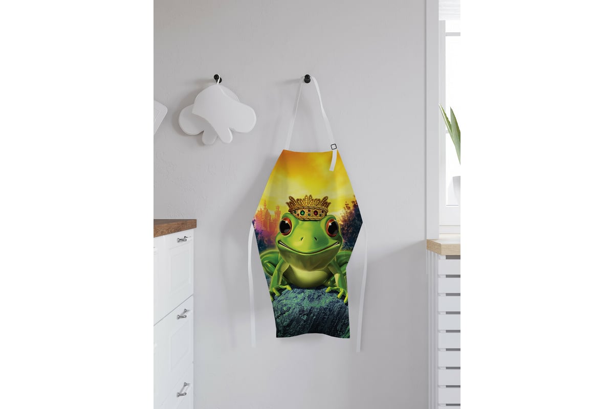 Кухонный фартук JOYARTY Королева лягушка, универсальный размер для женщин и мужчин ap_15257 ...