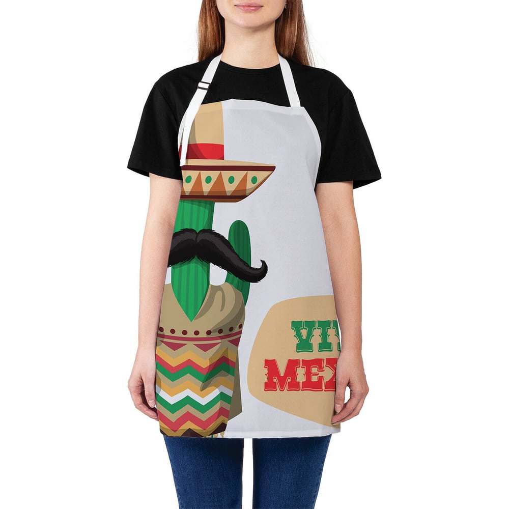 Кухонный фартук JOYARTY Мексиканское сомбреро, универсальный размер для женщин и мужчин ap_20617 ...