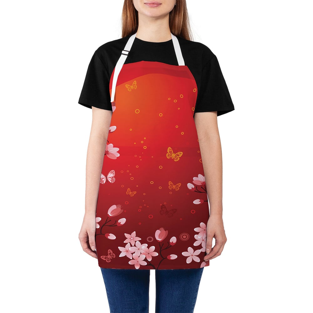 Кухонный фартук JOYARTY Сакура в японии, универсальный размер для женщин и мужчин ap_52786 ...