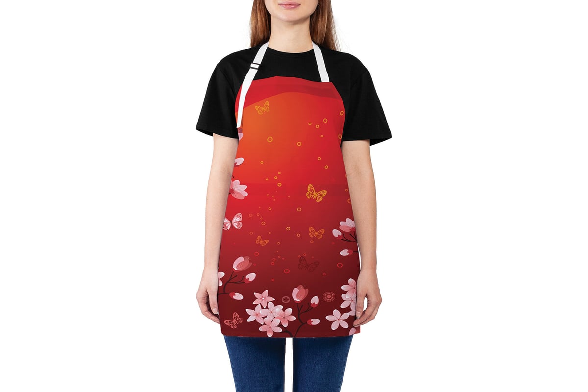 Кухонный фартук JOYARTY Сакура в японии, универсальный размер для женщин и мужчин ap_52786 ...