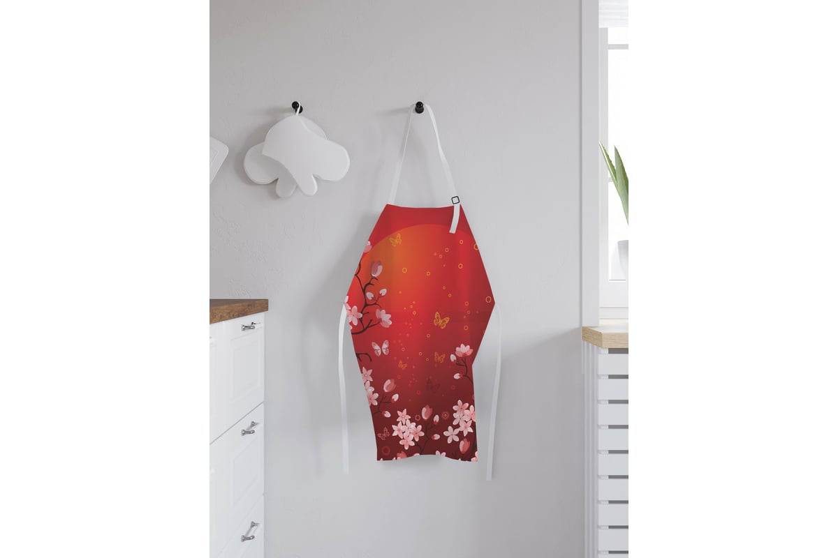 Кухонный фартук JOYARTY Сакура в японии, универсальный размер для женщин и мужчин ap_52786 ...