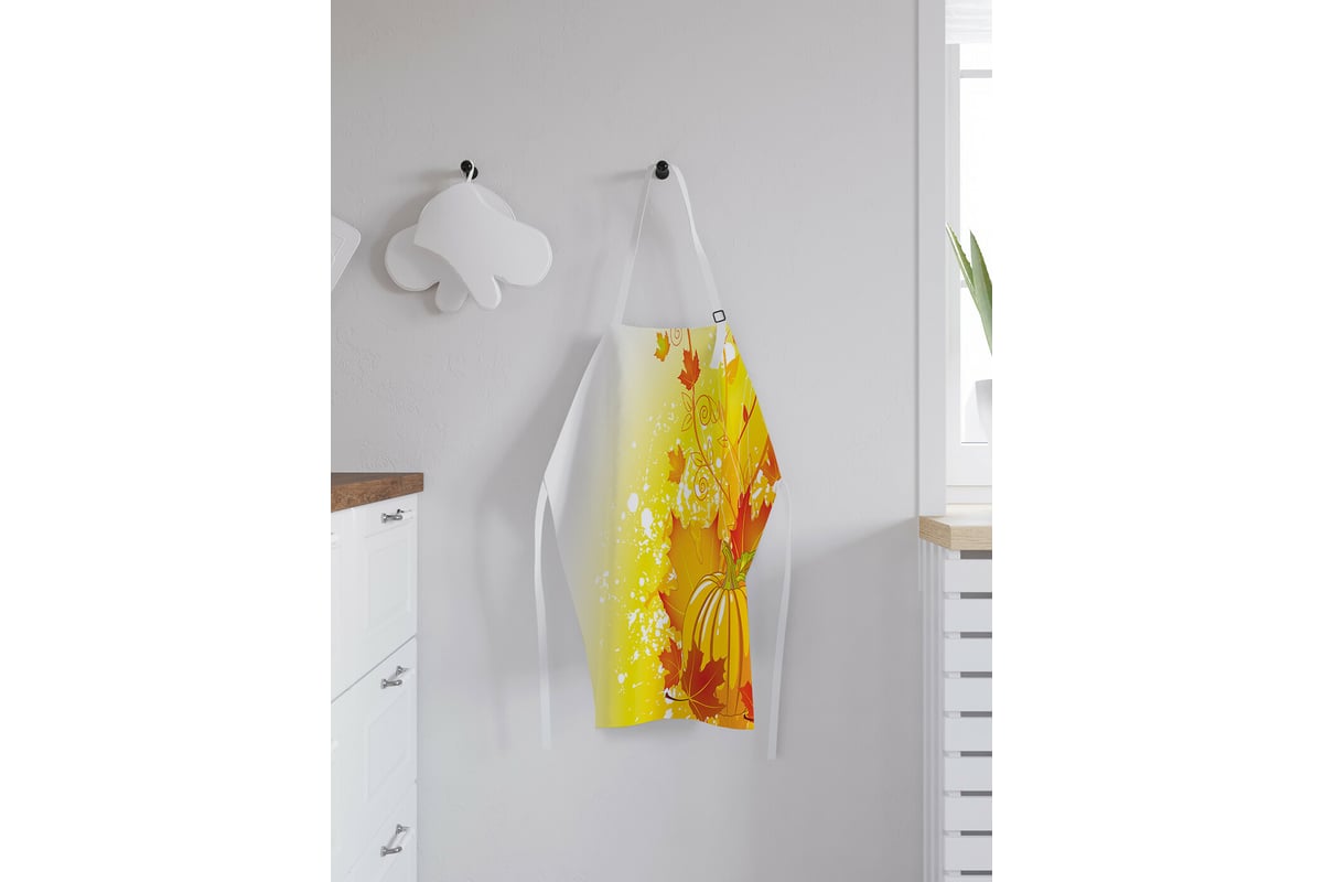 Кухонный фартук JOYARTY Цветущая тыква, универсальный размер для женщин и мужчин ap_18929 ...