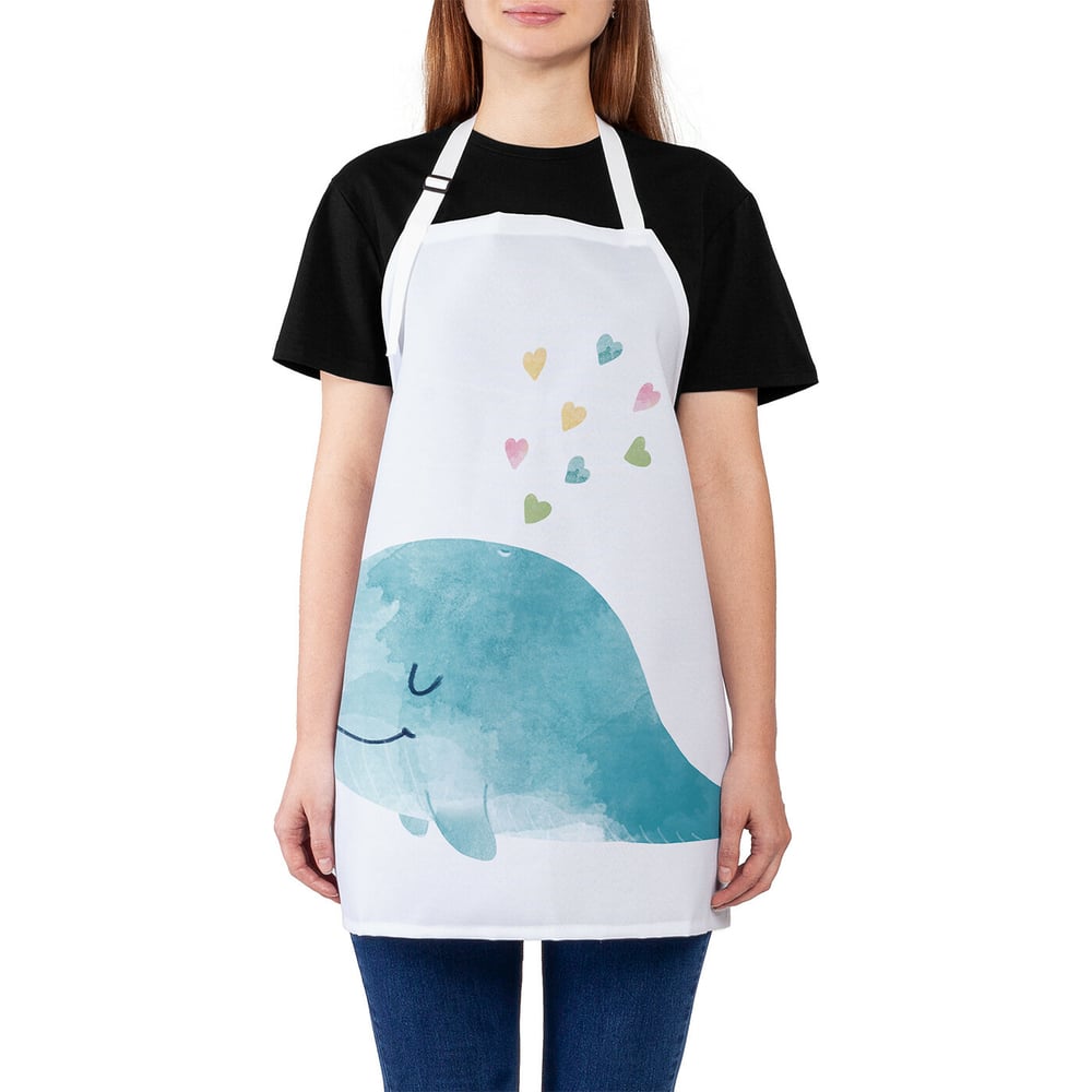 Кухонный фартук JOYARTY влюбленный кит, универсальный размер для женщин и мужчин ap_164368 ...