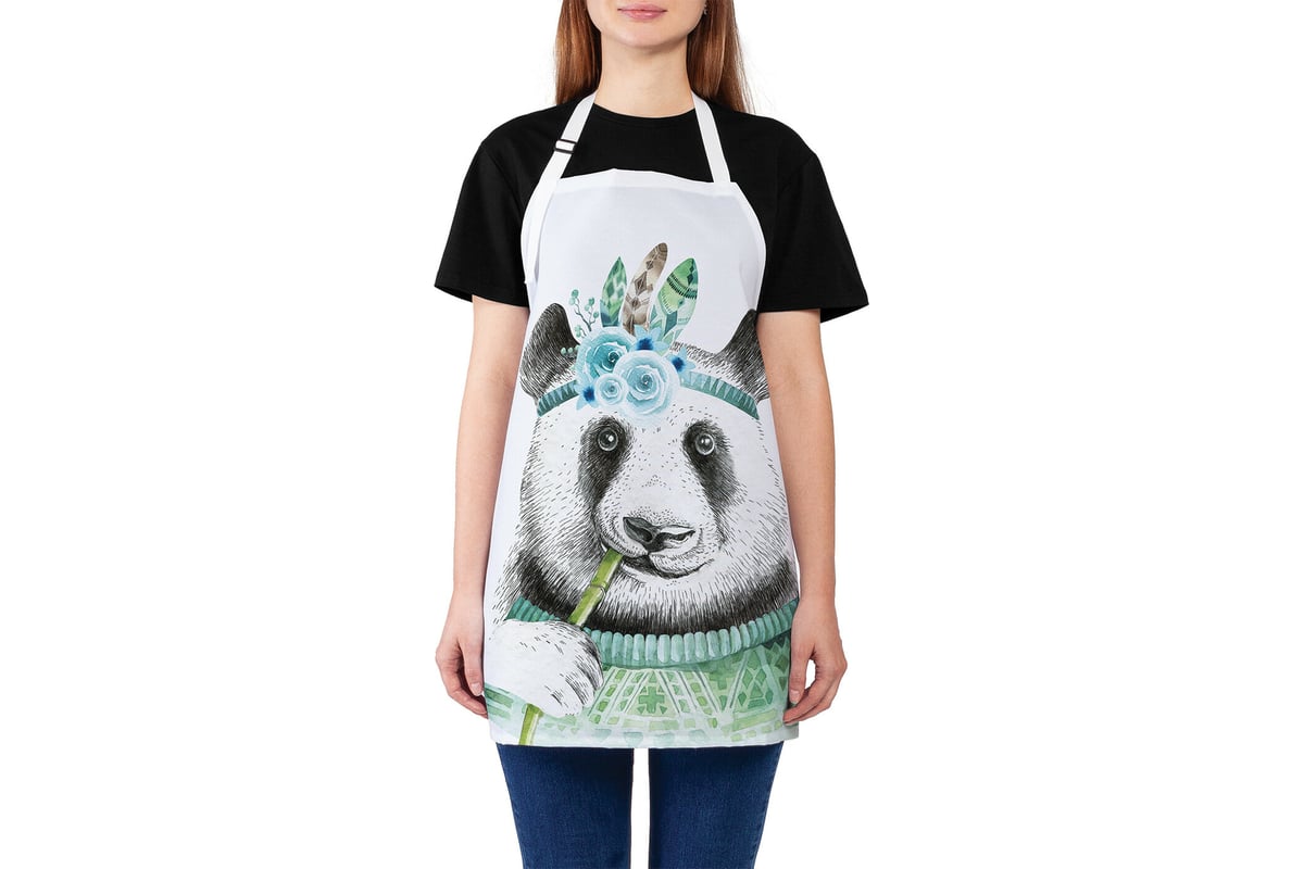 Кухонный фартук JOYARTY Крутышка панда, универсальный размер для женщин и мужчин ap_72756 ...