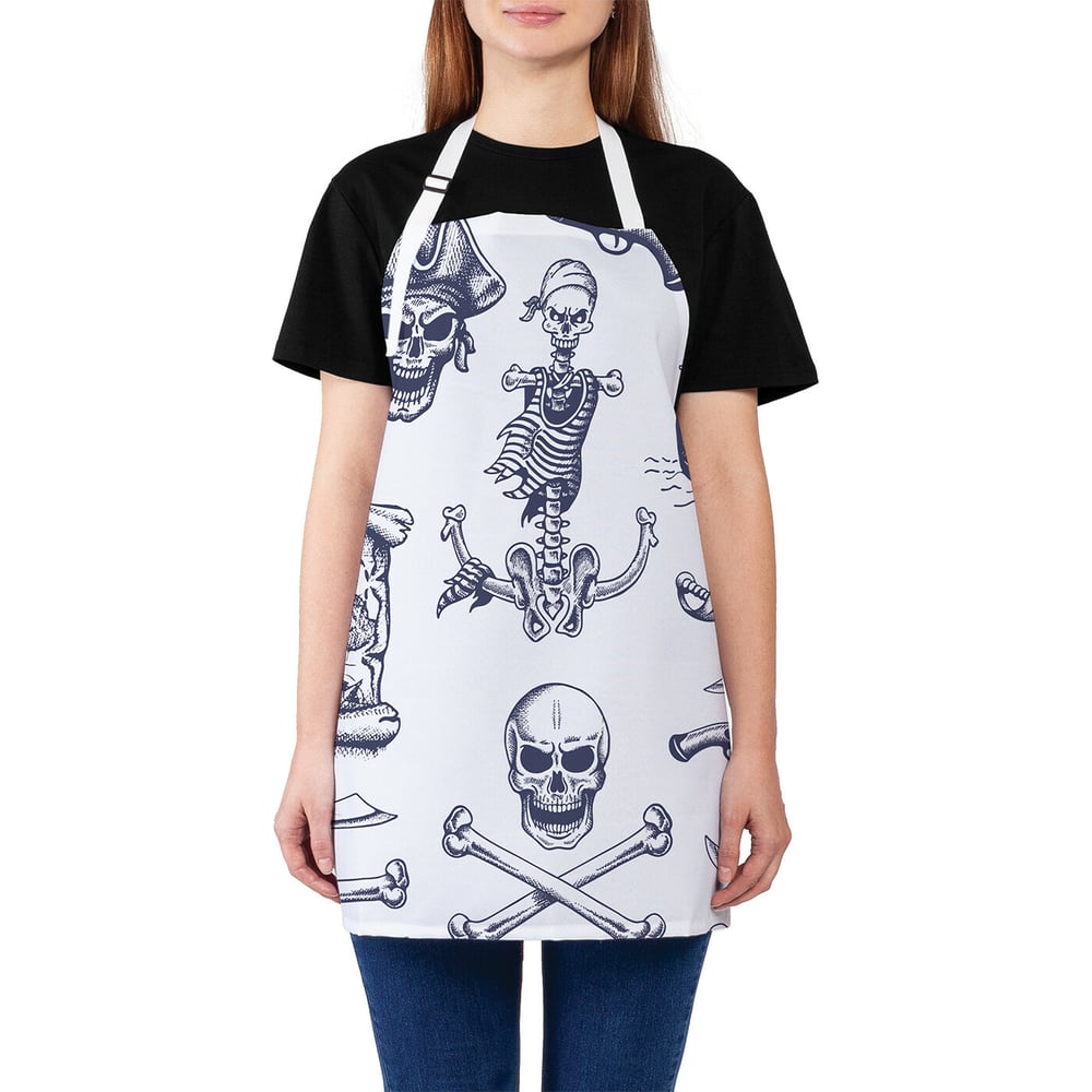 Кухонный фартук JOYARTY Пиратская территория, универсальный размер для женщин и мужчин ap_12559 ...