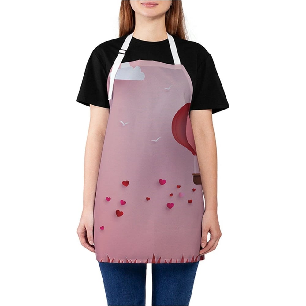 Кухонный фартук JOYARTY Путешествие сердца, универсальный размер для женщин и мужчин ap_422713 ...