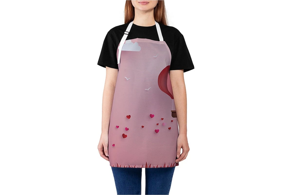 Кухонный фартук JOYARTY Путешествие сердца, универсальный размер для женщин и мужчин ap_422713 ...