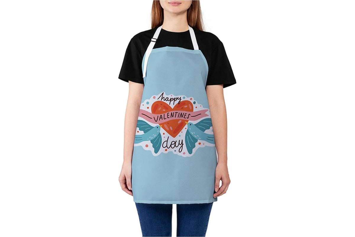 Кухонный фартук JOYARTY Любовь и голуби, универсальный размер для женщин и мужчин ap_422671 ...