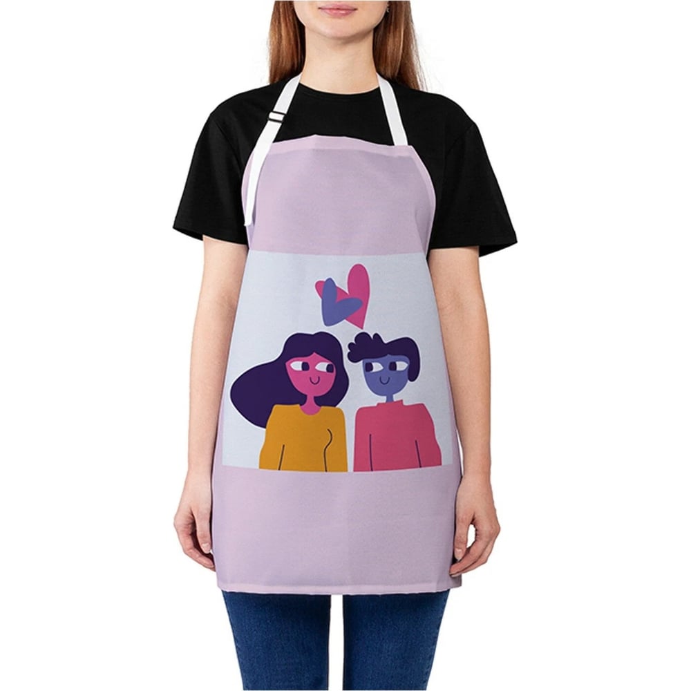 Кухонный фартук JOYARTY Влюбленные, универсальный размер для женщин и мужчин ap_422672 ...