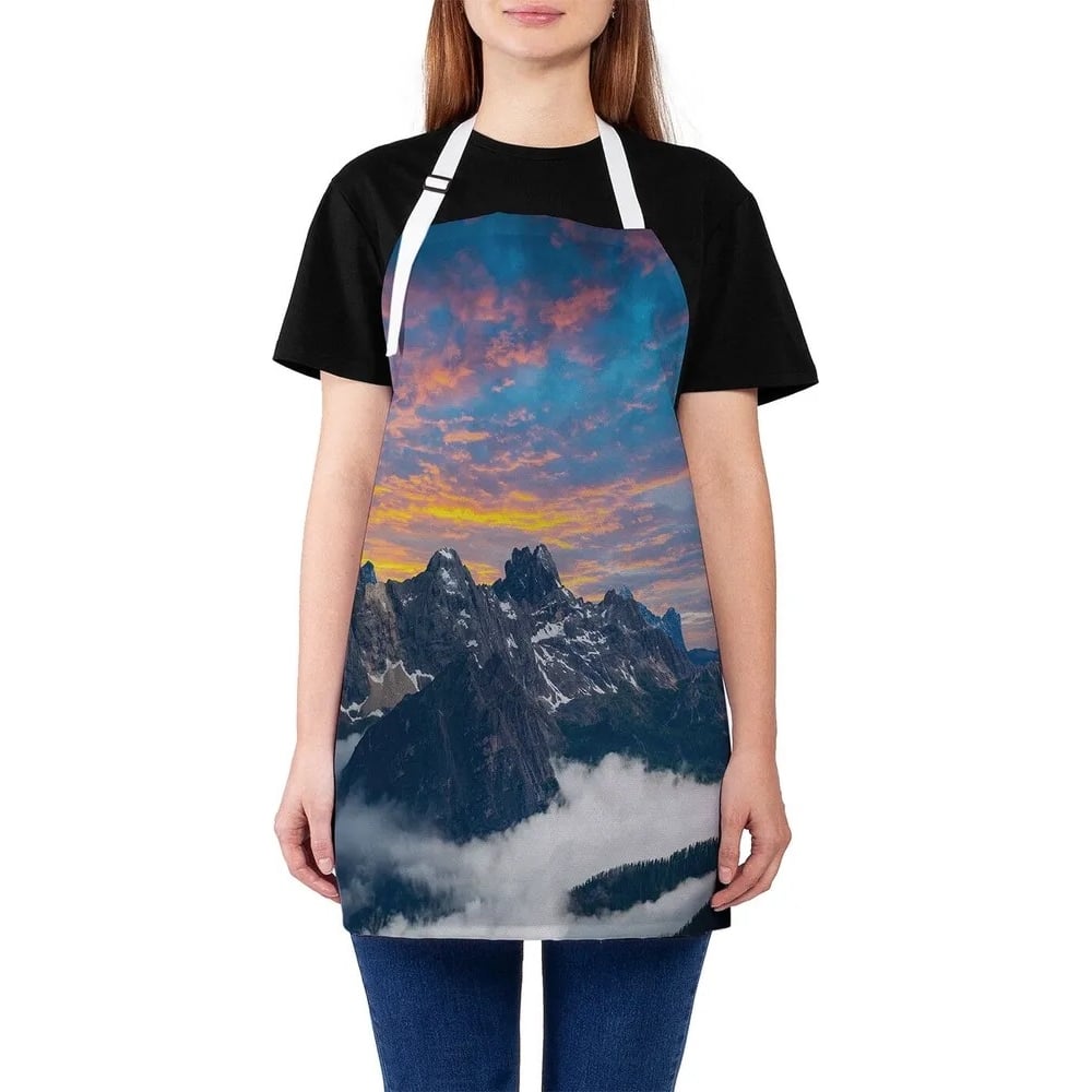 Кухонный фартук JOYARTY Горные вершины, универсальный размер для женщин и мужчин ap_183787 ...