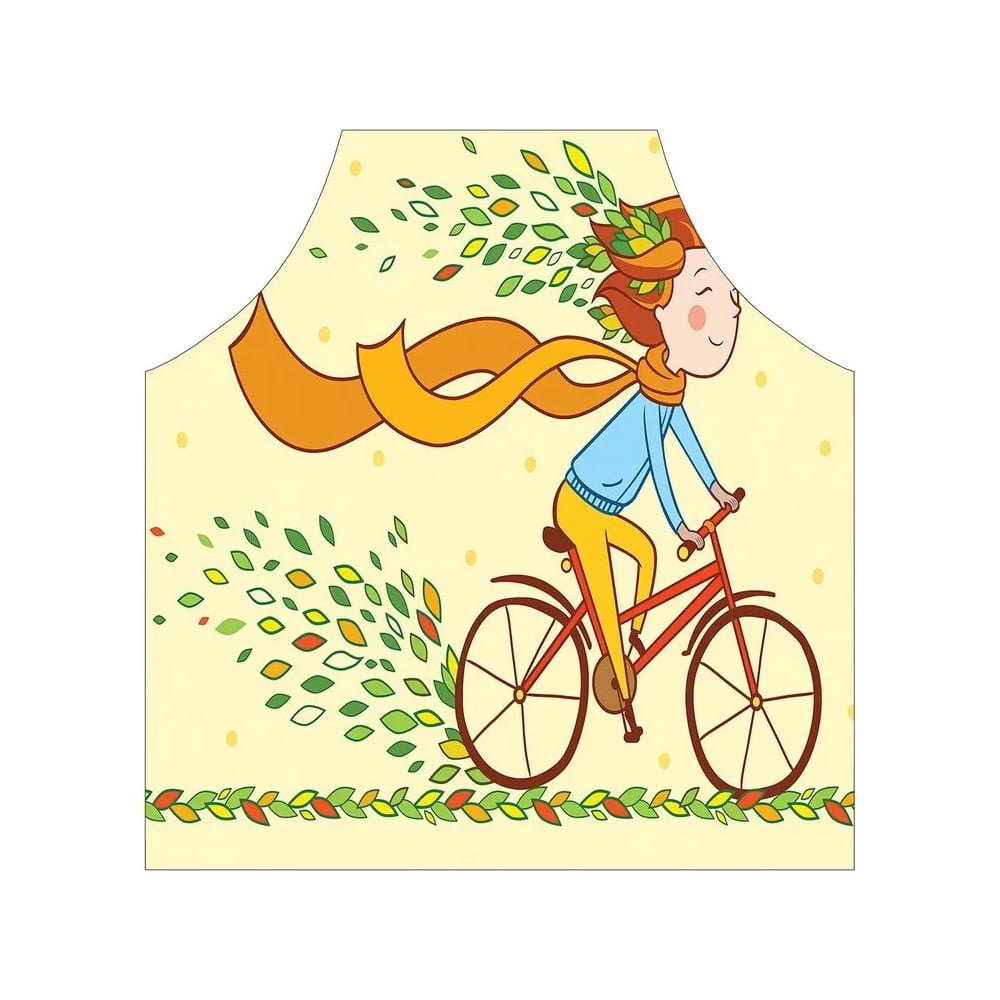 Кухонный фартук JOYARTY Велопрогулка, универсальный размер для женщин и мужчин ap_55829 ...