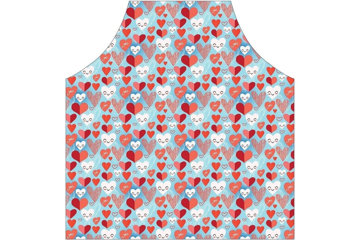 Кухонный фартук JOYARTY Милые сердечки, универсальный размер для женщин и мужчин ap_423881 ...