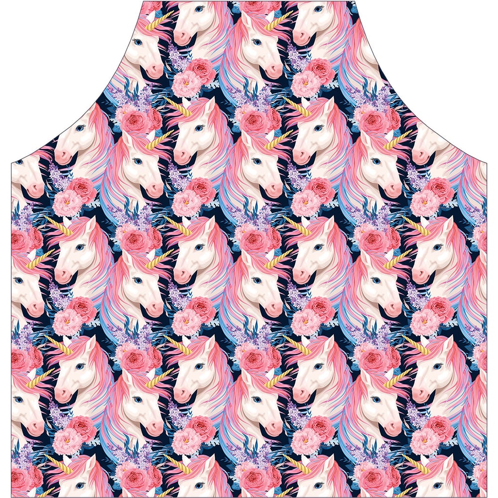 Кухонный фартук JOYARTY Единороги и цветы, универсальный размер для женщин и мужчин ap_423860 ...