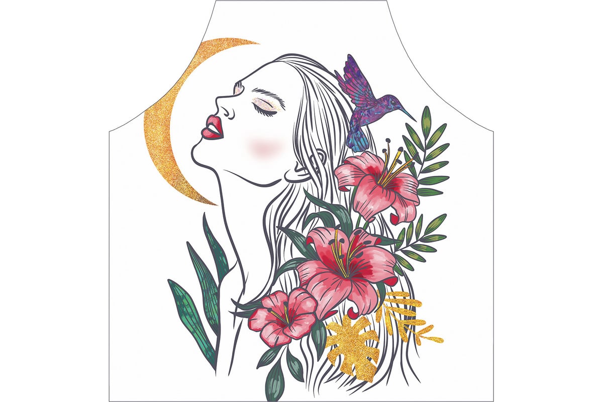 Кухонный фартук JOYARTY Эстетичная девушка, универсальный размер для женщин и мужчин ap_423256 ...