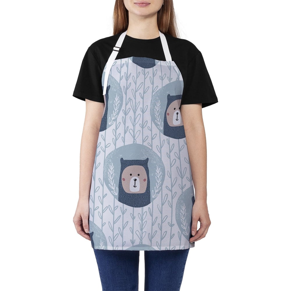 Кухонный фартук JOYARTY Медвежонок смотрит, универсальный размер для женщин и мужчин ap_423835 ...