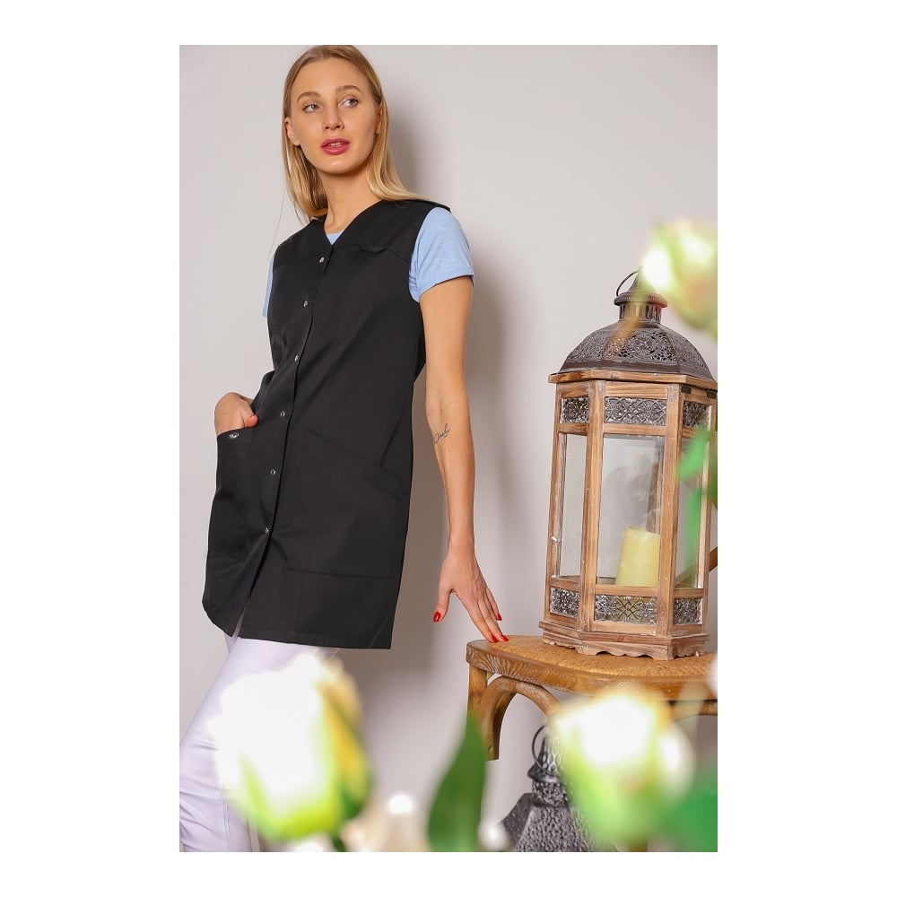 Блуза-сарафан ДОКТОР СТИЛЬ Локон NEW, черная ЛУ 1127.17/100/L ...