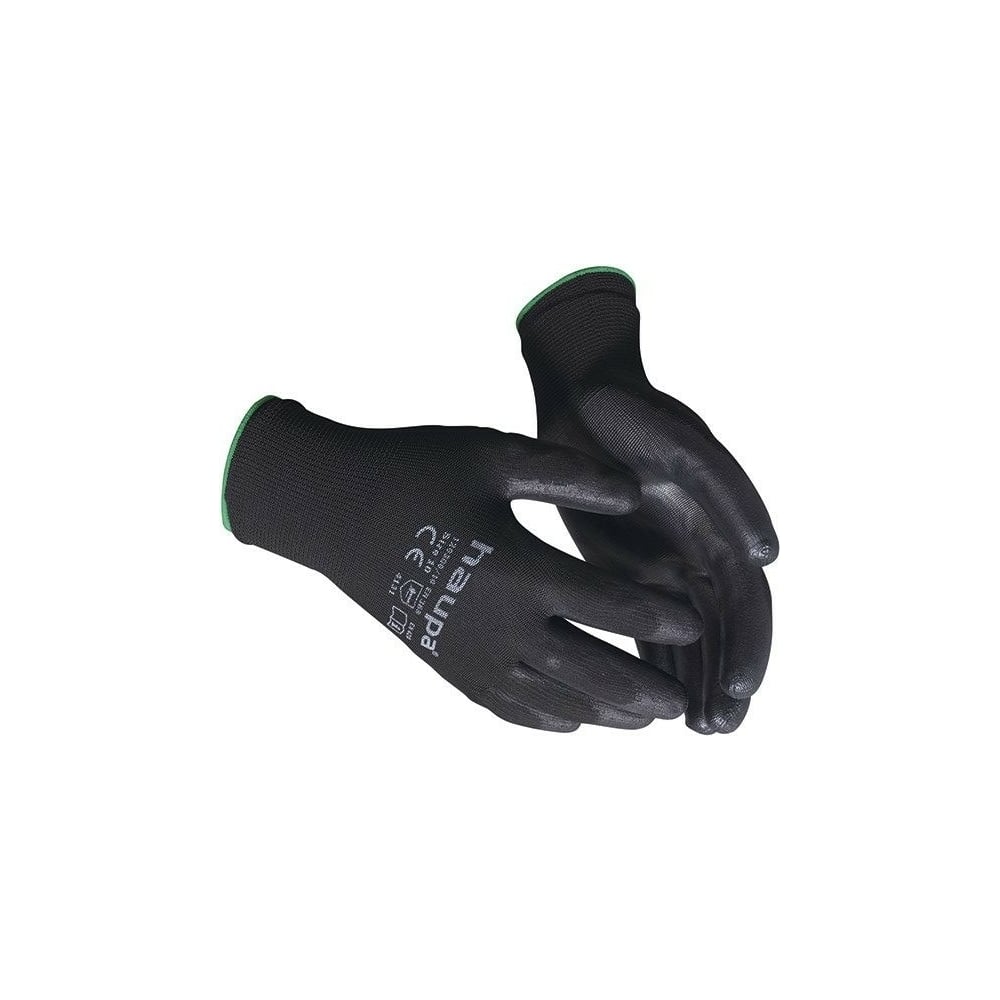 Перчатки с полиуретановым покрытием HAUPA размер 10, черные, 1 пара ...