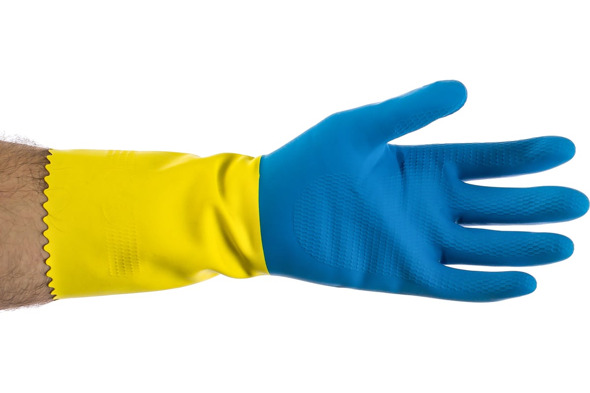 Латексные перчатки с хлопковым напылением Delta Plus VE330, р. 7 ...