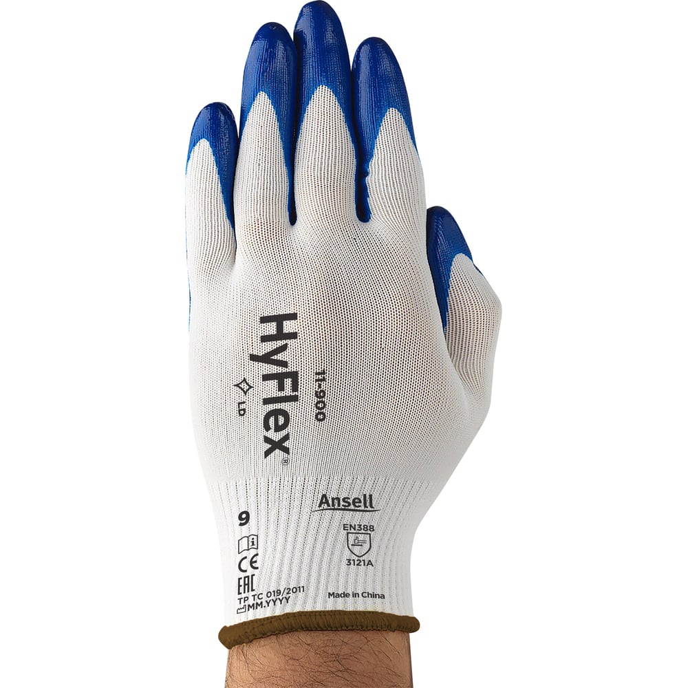 Перчатки маслоотталкивающие от механических повреждений Ansell HyFlex ...