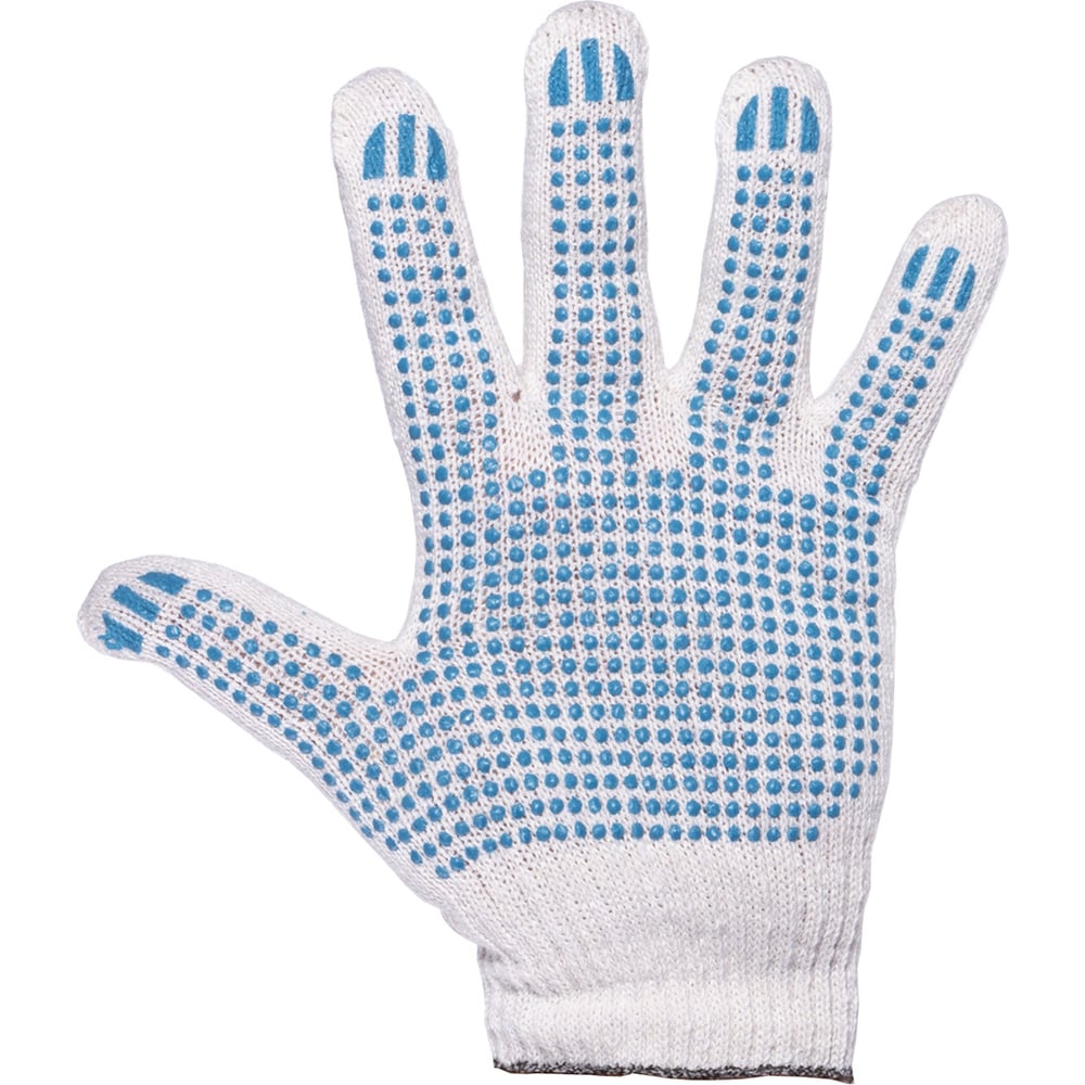 Хлопчатобумажные перчатки DolleX, с ПВХ, 4 нитки, упаковка 200 пар ...