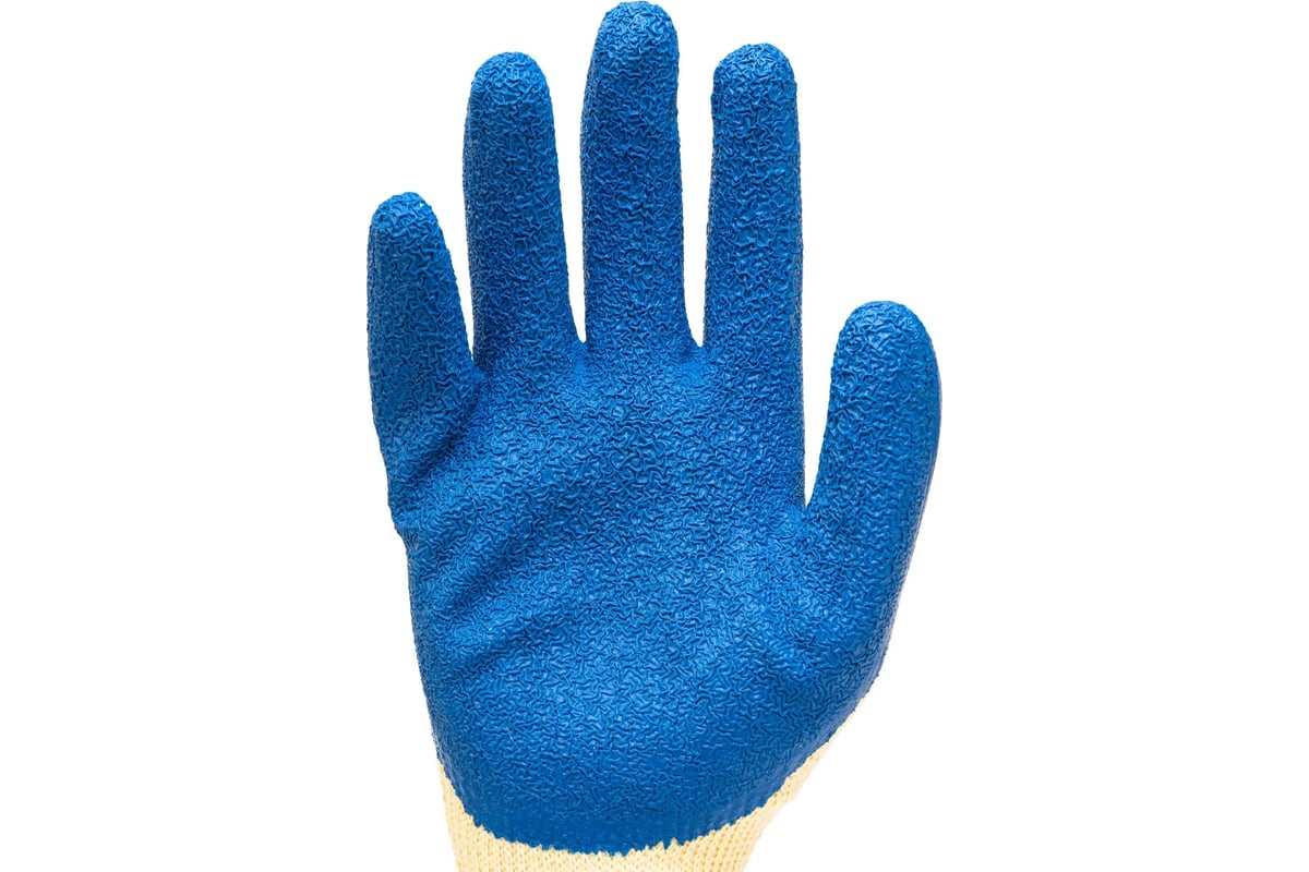 Трикотажные полиэфирные перчатки СИБРТЕХ латексное рельефное покрытие ...