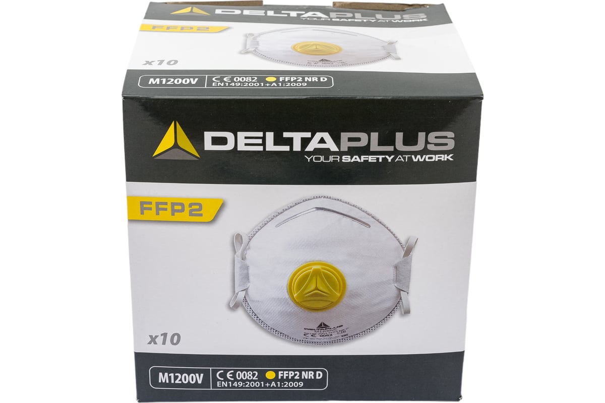 Респираторная маска с клапаном выдоха Delta Plus FFP2 10 шт. M1200VC ...