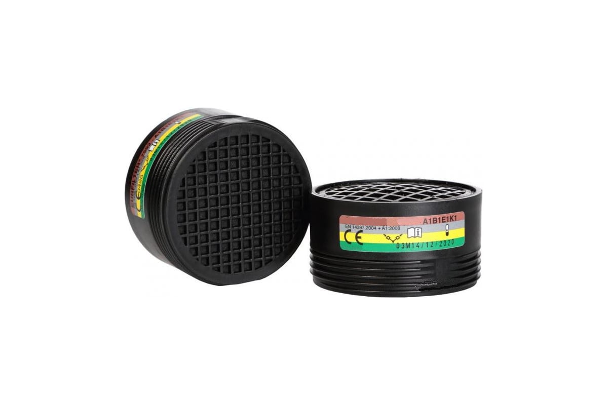 Фильтр для респираторов "EURMASK" марка А1В1Е1К1, 2 шт. LAHTI PRO 46058 ...