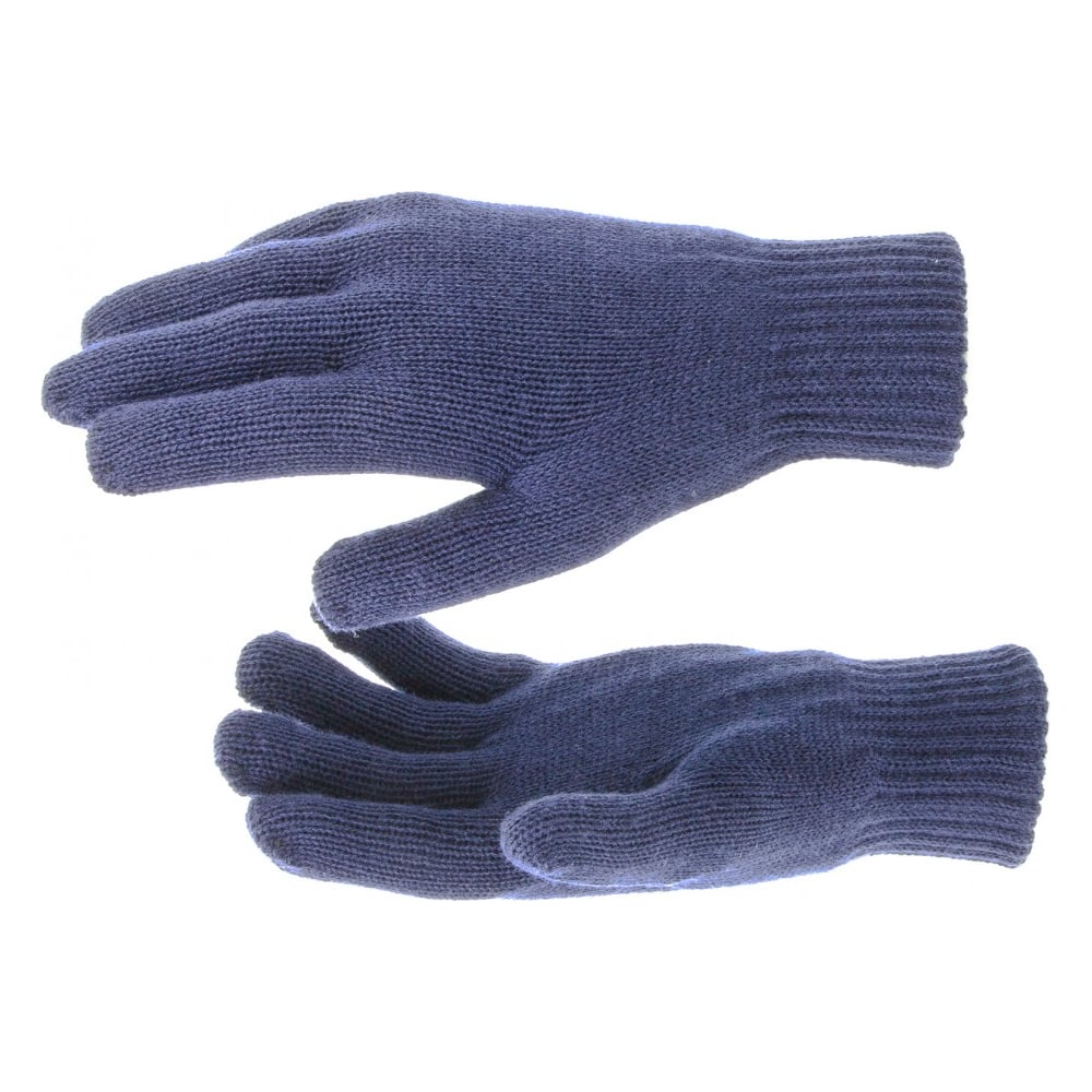 Трикотажные перчатки с двойной манжетой СИБРТЕХ, акрил, синие 68685 ...