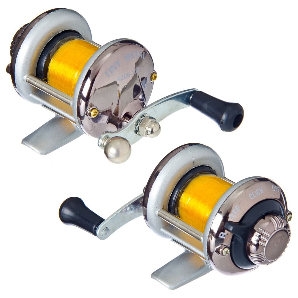 Катушка AZOR FISHING MT-100 мультипликаторная c леской 0.28мм, металл ...
