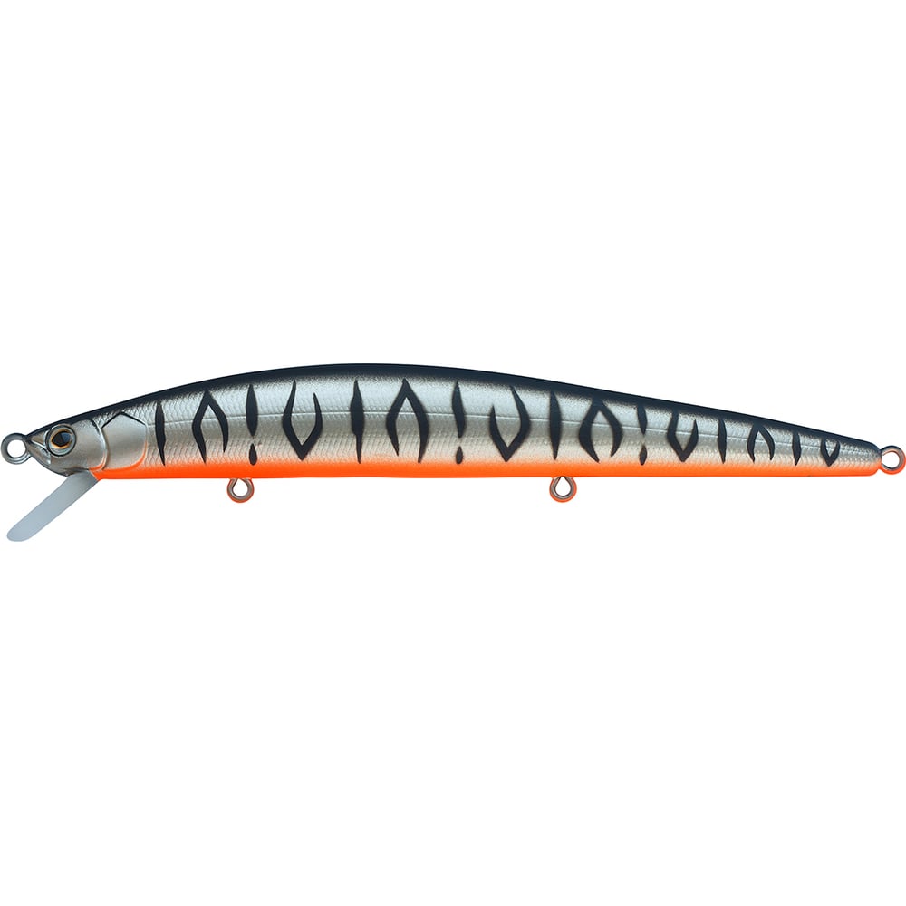 Воблер Strike Pro Slingshot Minnow 120F цвет: A243ES Grey Shadow Mat Tiger EG-145F#A243ES ...