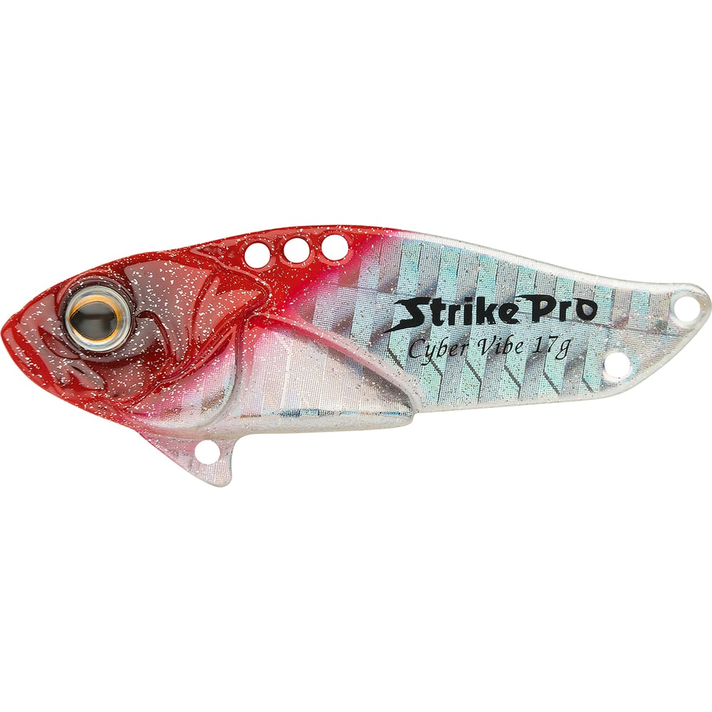 Блесна Strike Pro Cyber Vibe 55 цвет: 022PPP-713 Redhead Silver JG-005D ...
