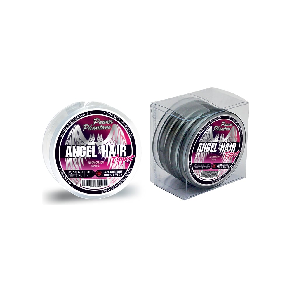Леска Power Phantoм ANGEL Hair Tippet CLEAR 0.20мм, 4.0кг, 30м ...