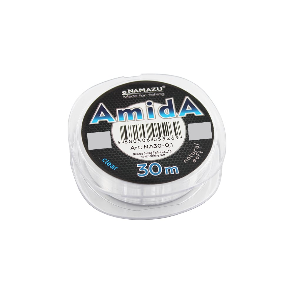 Леска Namazu Amida, L-30 м, d-0.18 мм, test-4.20 кг, прозрачная, 10 шт ...