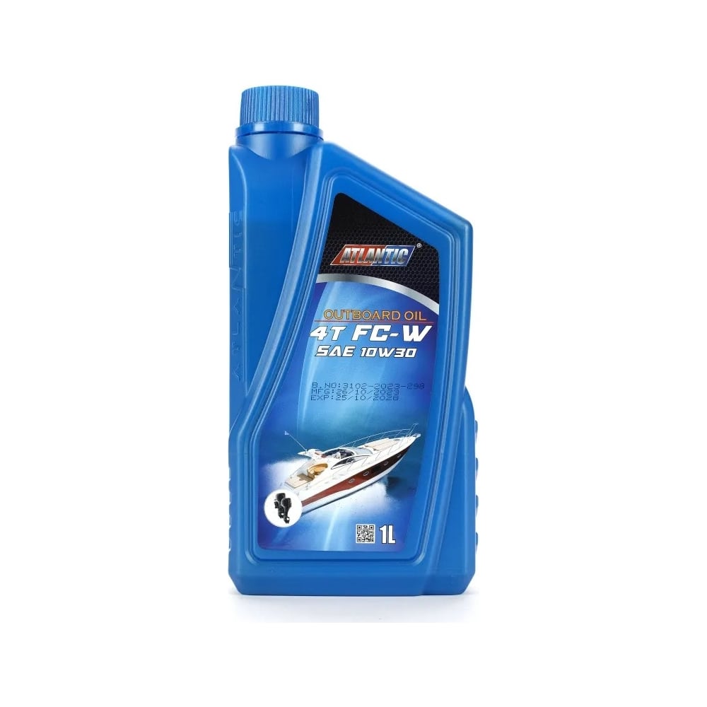 Масло синтетическое 4T Outboard Oil SAE 10W30 FC-W 1 л Atlantic 26017 ...