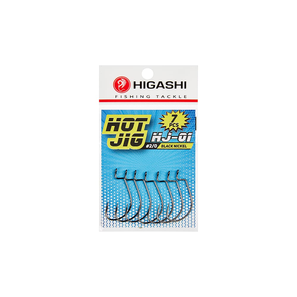 Офсетные крючки HIGASHI Hot Jig HJ-01 #2/0 Black nickel 02048 ...