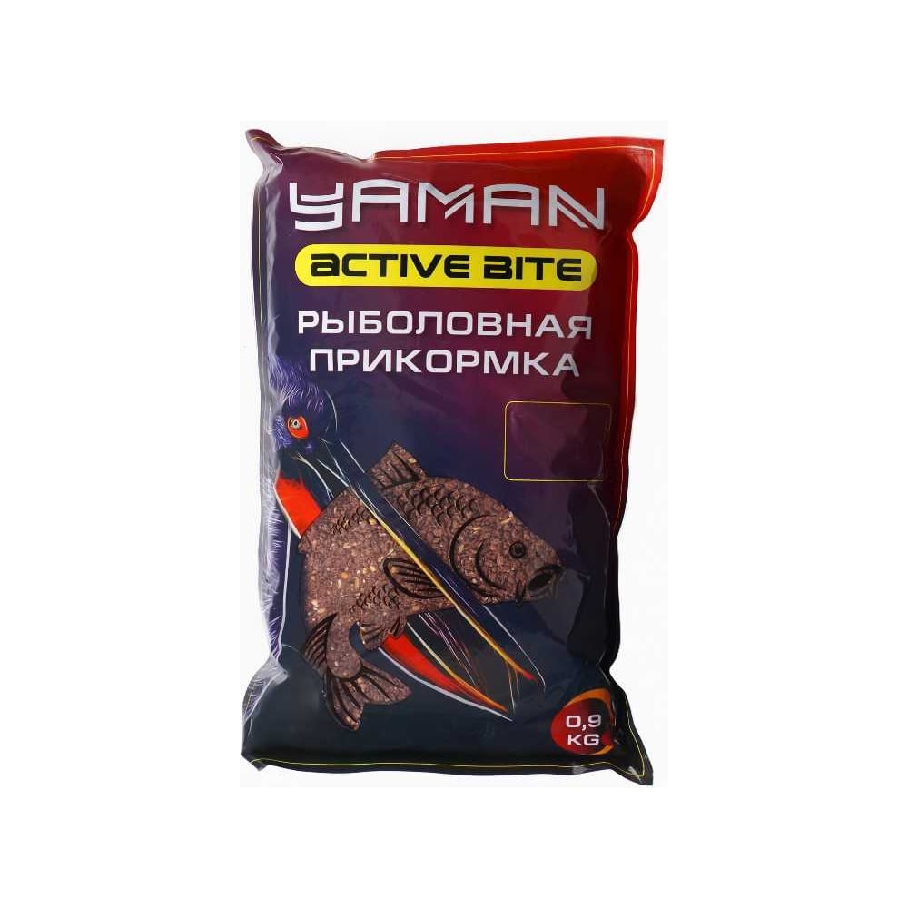 Прикормка Yaman Active Bite Карп-Карась Big Fish коричневый, 900 г Y-AB ...