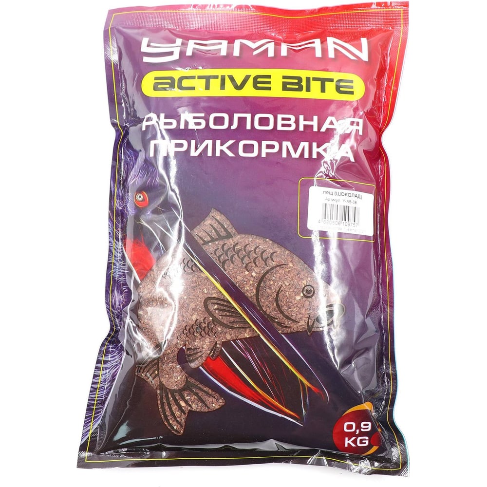 Прикормка Yaman Active Bite Лещ (шоколад), коричневый, 900 г Y-AB-08 ...