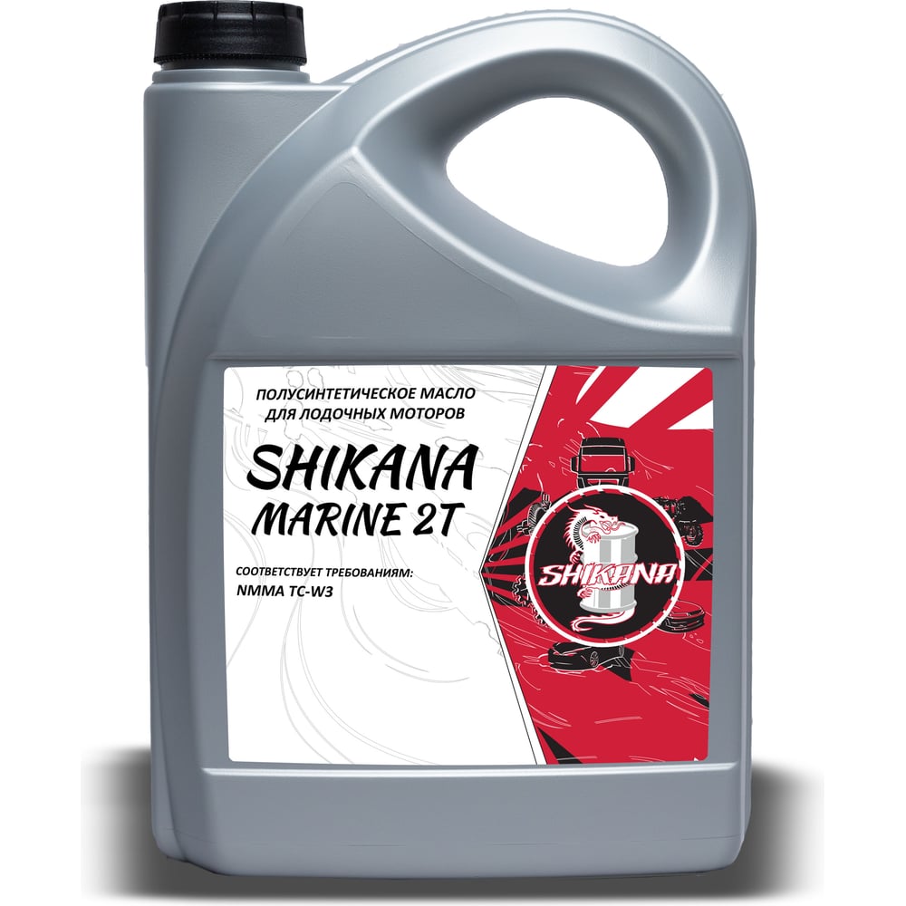 Моторное масло SHIKANA LV MARINE 2T, полусинтетическое, 5 л 79537 ...